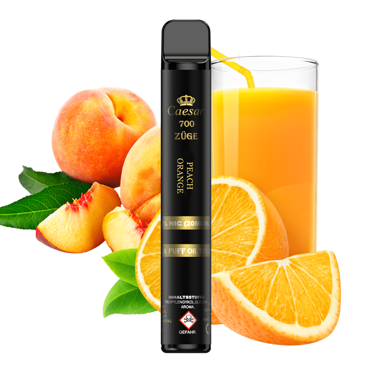 Caesar Vape 700 Züge 20mg - Peach Orange | SkyWhite Shisha